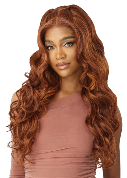 Outre 5x5 Lace Closure Wig 100 Human Hair Blend Glueless Hd Lace Fron