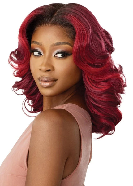 Outre Human 100% Hair Blend 5X5 Lace Closure Wig BODY WAVE 16 ...